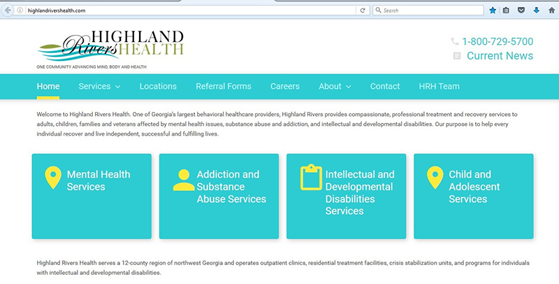 Highland Rivers Health launches new website