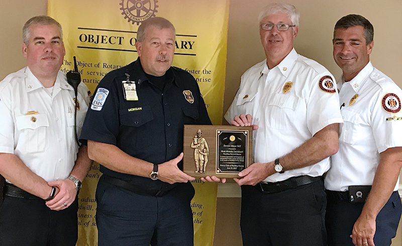 PCFD Lieutenant Mark Morgan Receives 2017 Service Above-Self Award